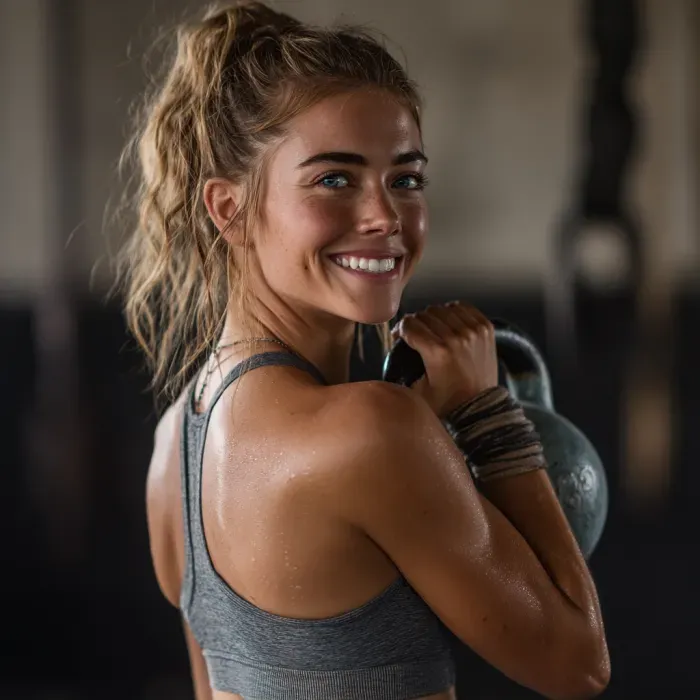 Premium Female Gym Stock Photos Midjourney Prompt | PromptBase