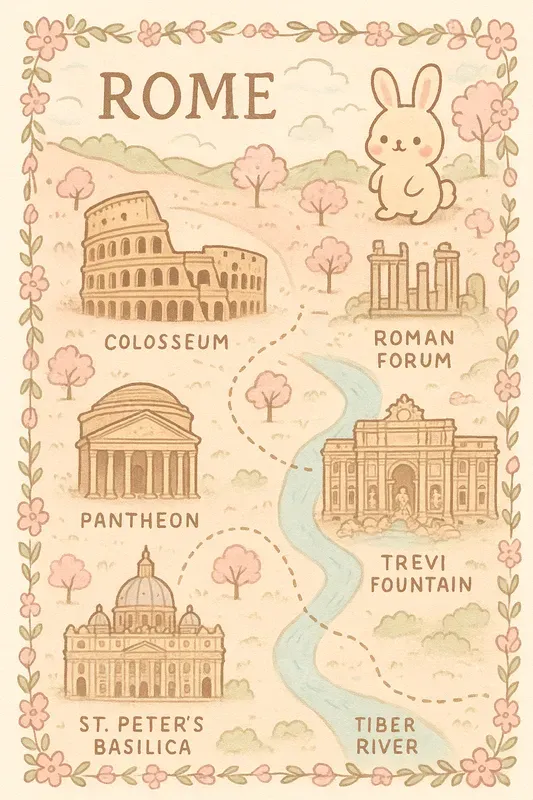 Cozy Illustrated Travel Maps ChatGPT Image Prompt | PromptBase