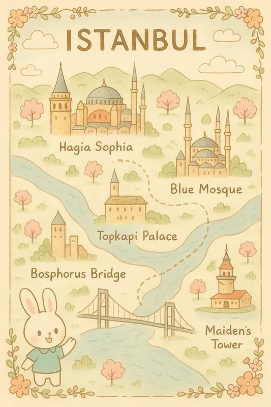 Cozy Illustrated Travel Maps ChatGPT Image Prompt | PromptBase