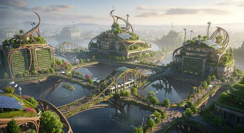 Solarpunk Utopia City Generators Imagen Prompt | PromptBase