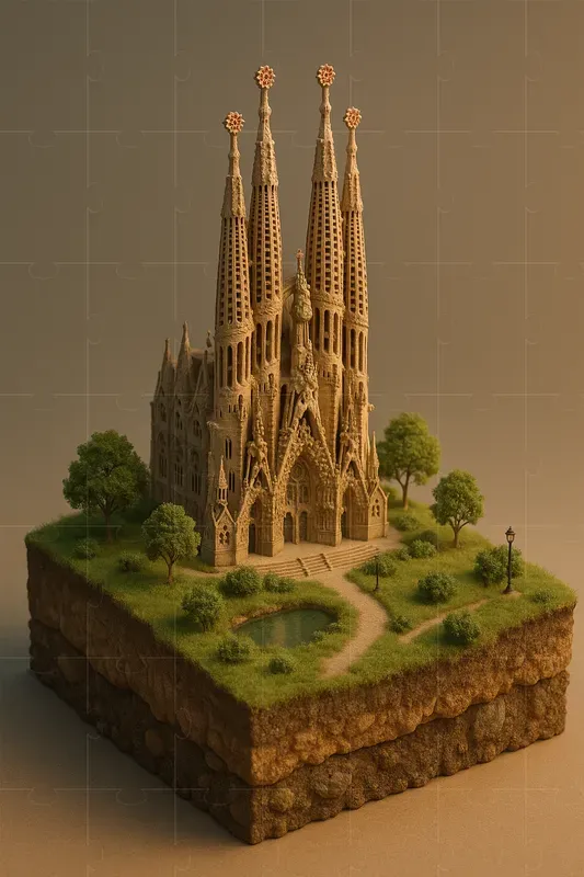 Miniature Dioramas Of Iconic Monuments ChatGPT Image Prompt | PromptBase