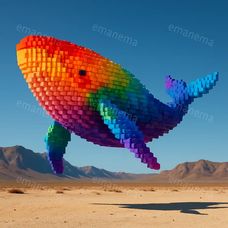 Colorful Voxel Blocks Sculptures ChatGPT Image Prompt | PromptBase