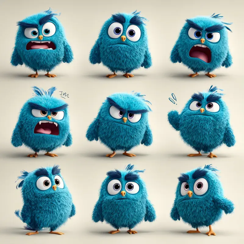 Pixar Character Emotion Sheets Midjourney Prompt | PromptBase