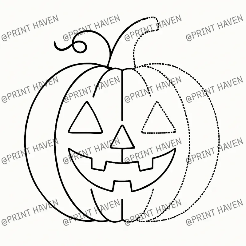Halloween Tracing Coloring Pages ChatGPT Image Prompt | PromptBase