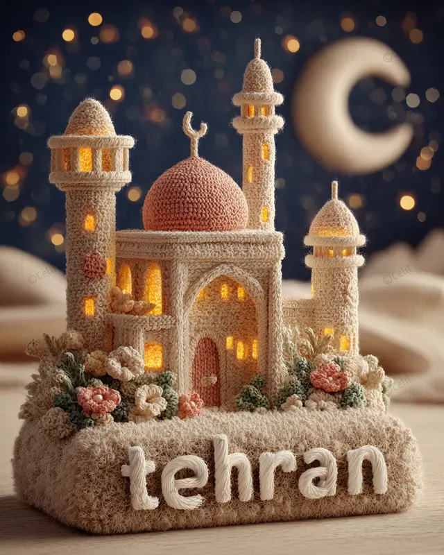 3D Crochet Ramadan Poster Art Midjourney Prompt | PromptBase