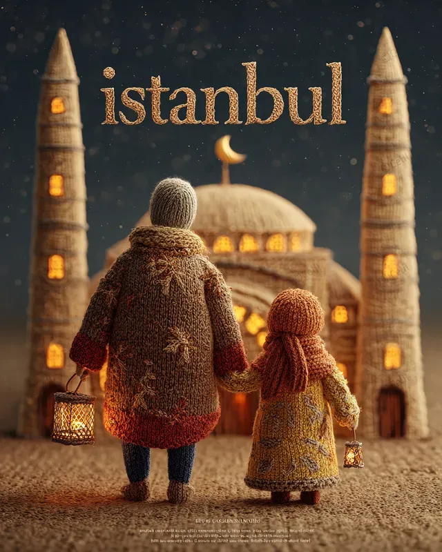 3D Crochet Ramadan Poster Art Midjourney Prompt | PromptBase