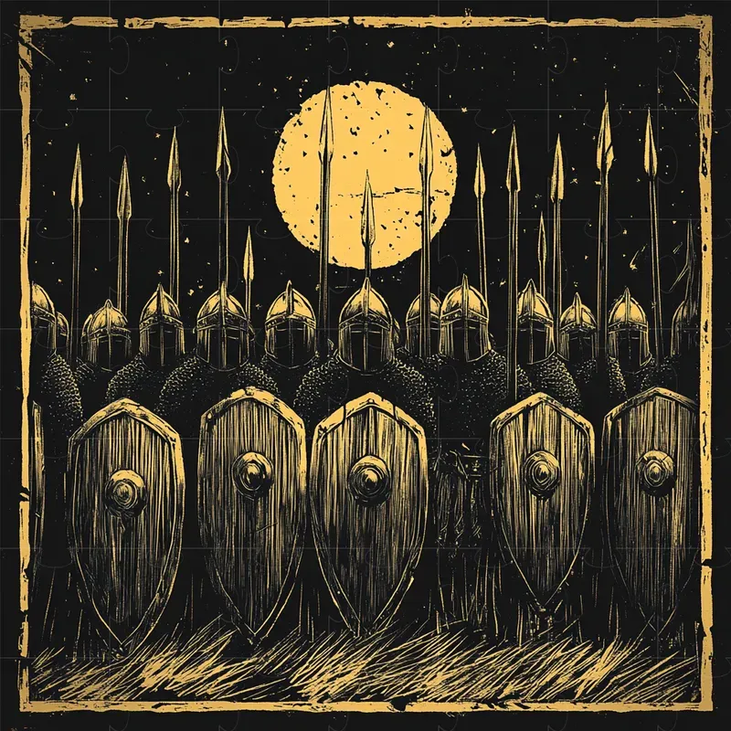 Vikings Theme Linocut Prints Midjourney Prompt | PromptBase