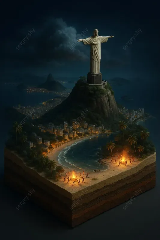 Night Diorama Posters Realistic 3D Mini ChatGPT Image Prompt | PromptBase