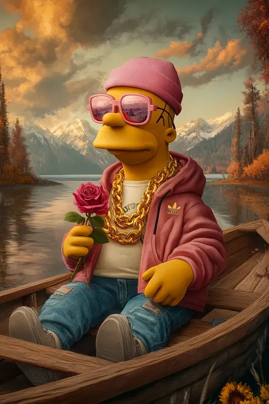 Iconic Characters On Boats Midjourney Prompt | PromptBase