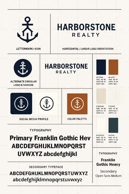 Brand Identity Guideline Boards ChatGPT Image Prompt | PromptBase