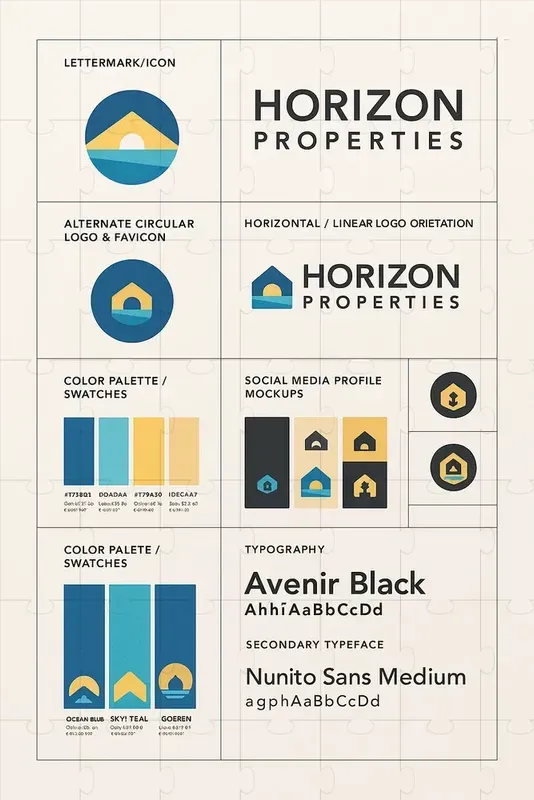 Brand Identity Guideline Boards ChatGPT Image Prompt | PromptBase