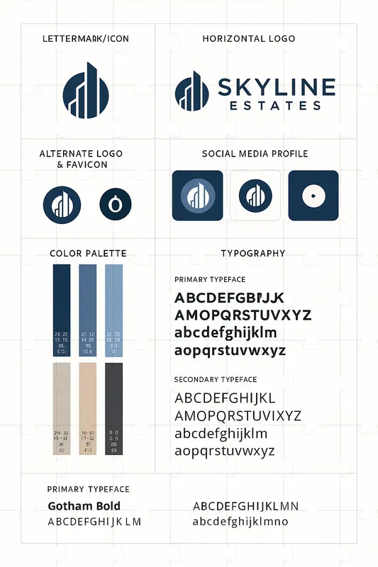 Brand Identity Guideline Boards ChatGPT Image Prompt | PromptBase