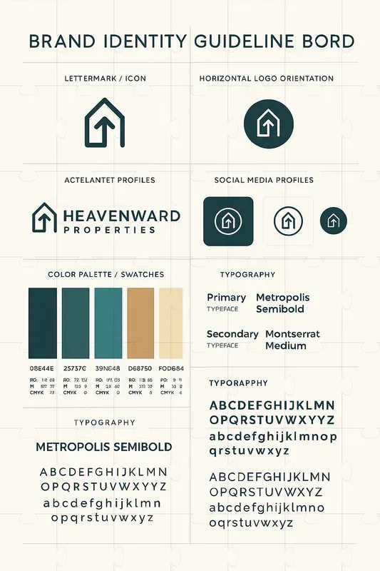 Brand Identity Guideline Boards ChatGPT Image Prompt | PromptBase