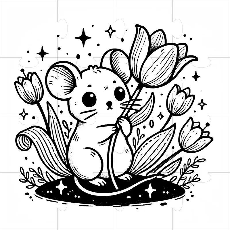 Whimsical Spring Coloring Pages DALL·E Prompt | PromptBase