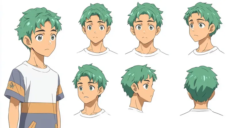 Simple Anime Character Sheets Midjourney Prompt | PromptBase