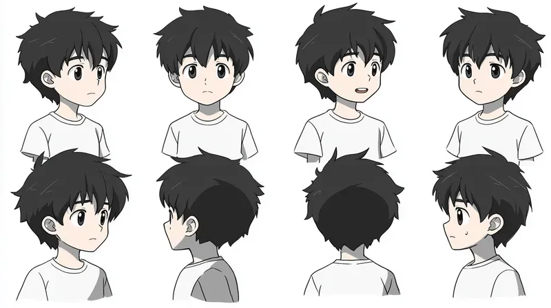 Simple Anime Character Sheets Midjourney Prompt | PromptBase