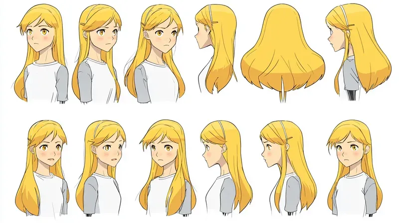 Simple Anime Character Sheets Midjourney Prompt | PromptBase