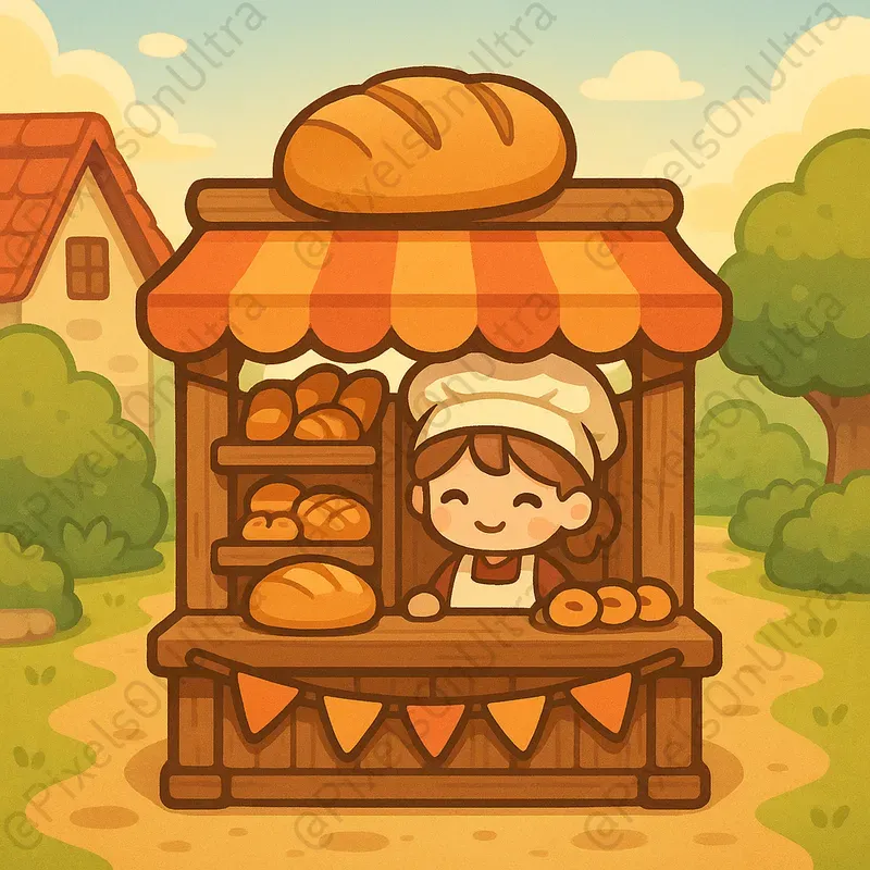 2D Game Assets Chibi Vendor Stalls ChatGPT Image Prompt | PromptBase