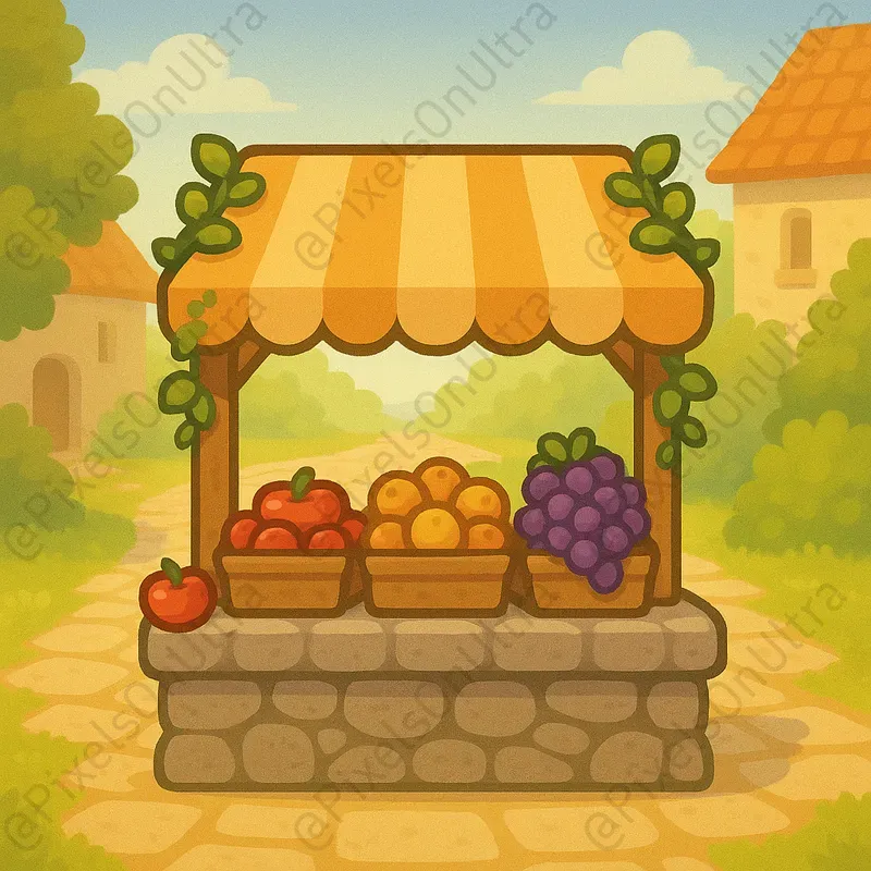2D Game Assets Chibi Vendor Stalls ChatGPT Image Prompt | PromptBase