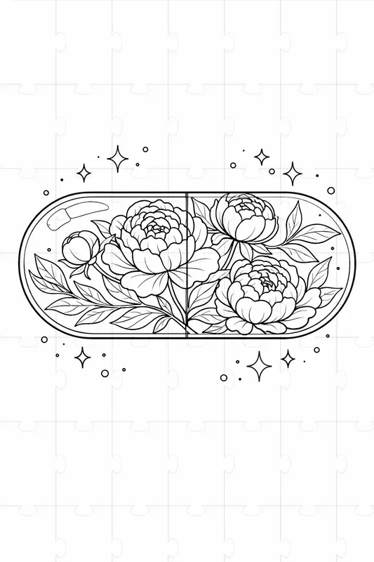 Botanical Capsule Coloring Page Makers ChatGPT Image Prompt | PromptBase