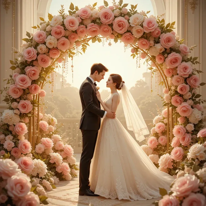 Elegant Wedding Clipart Collections Midjourney Prompt | PromptBase