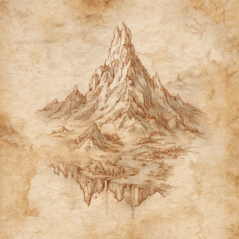 Fantasy Map Icons Ink Wash Overlays Midjourney Prompt | PromptBase
