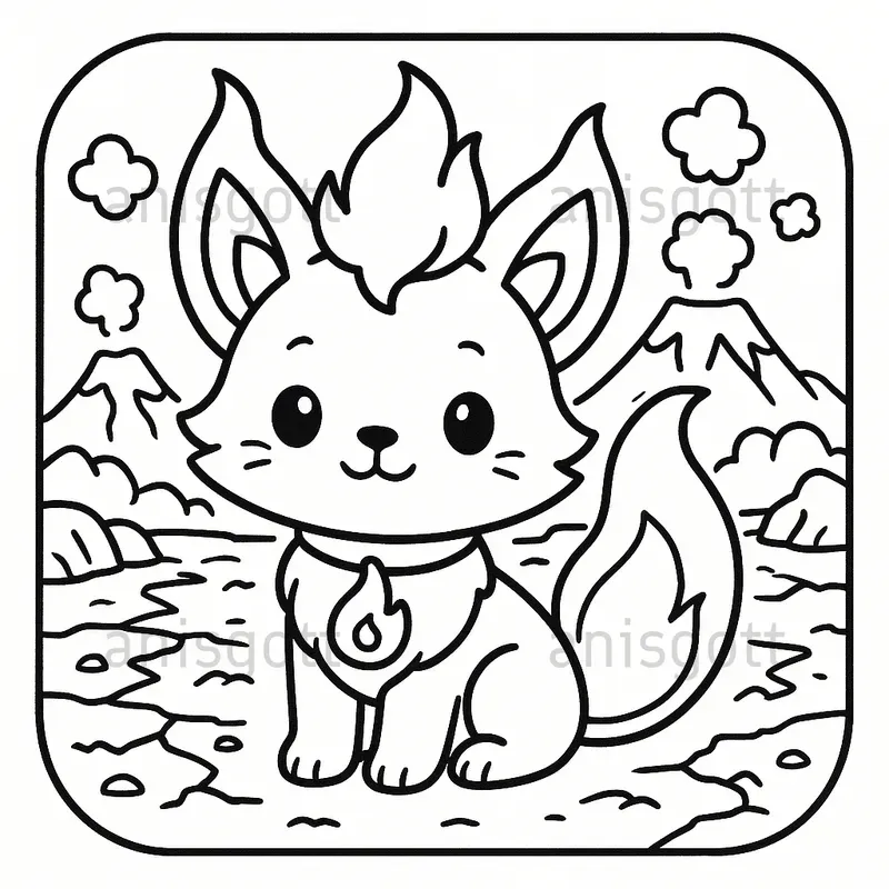Kawaii Fakemon Fantasy Coloring Pages ChatGPT Image Prompt | PromptBase