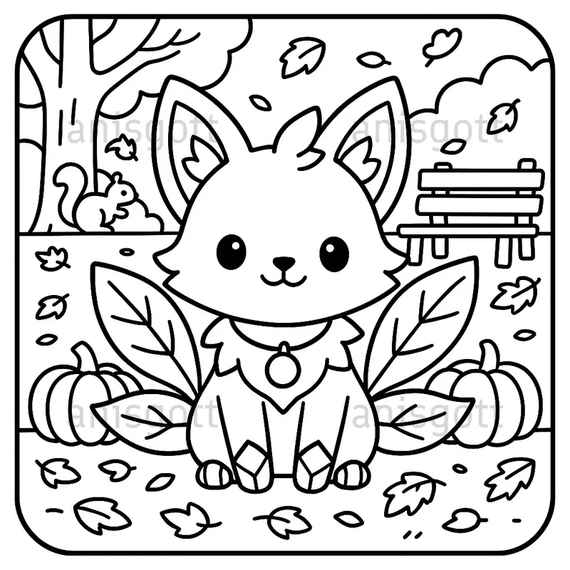 Kawaii Fakemon Fantasy Coloring Pages ChatGPT Image Prompt | PromptBase