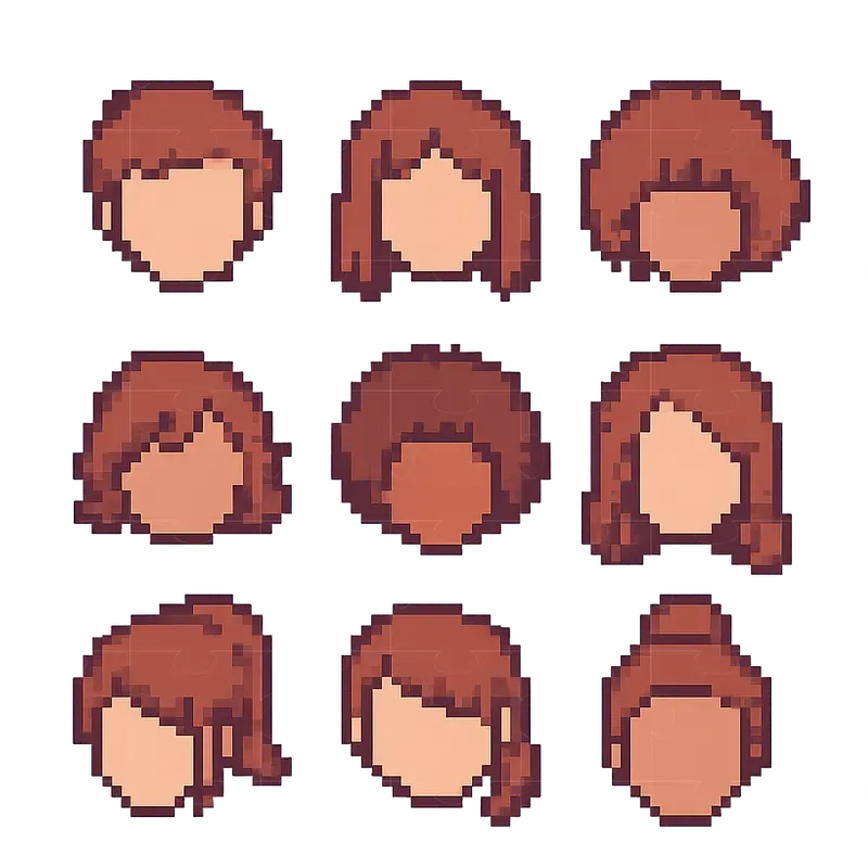 Pixel Art Character Customization Sets ChatGPT Image Prompt | PromptBase