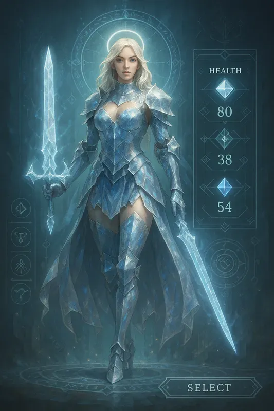 Fantasy RPG Character Select Screens ChatGPT Image Prompt | PromptBase
