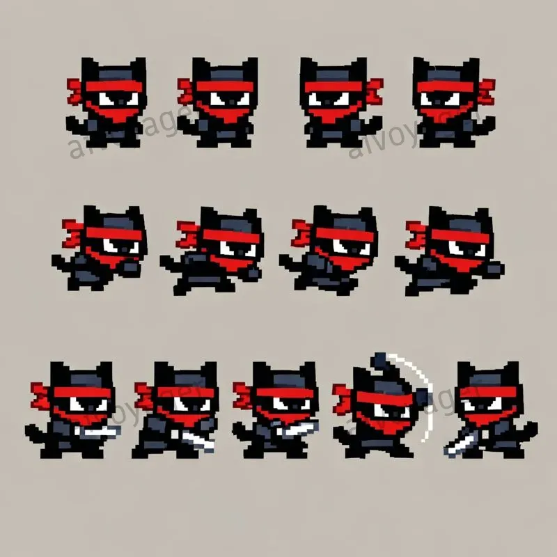 Mobile Microsprite Sheet Generator ChatGPT Image Prompt | PromptBase