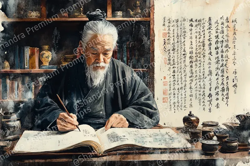 Traditional Chinese Life Junk Journals Midjourney Prompt | PromptBase