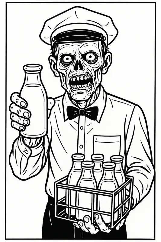 Vintage Horror Coloring Pages ChatGPT Image Prompt | PromptBase
