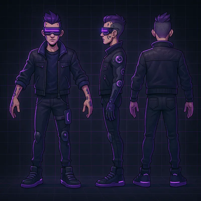 Orthographic Character Reference Sheets ChatGPT Image Prompt | PromptBase