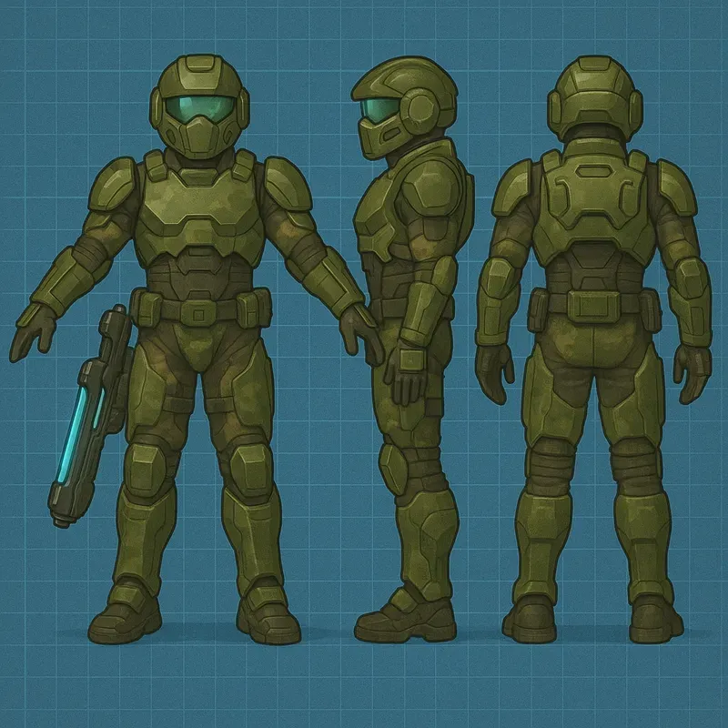 Orthographic Character Reference Sheets ChatGPT Image Prompt | PromptBase