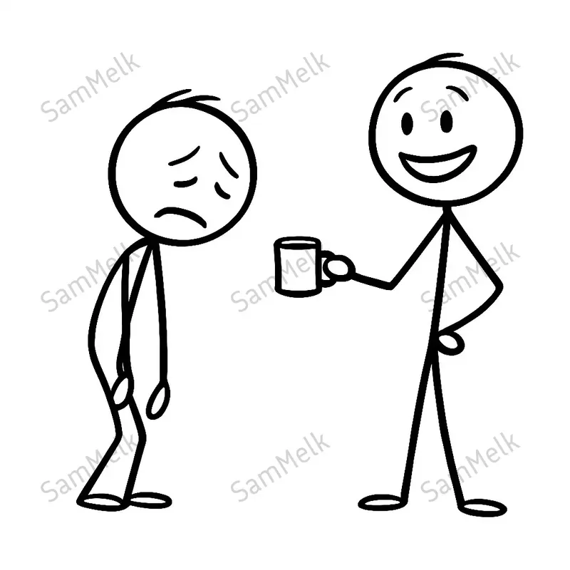 Minimalist Stick Figure Illustrations ChatGPT Image Prompt | PromptBase