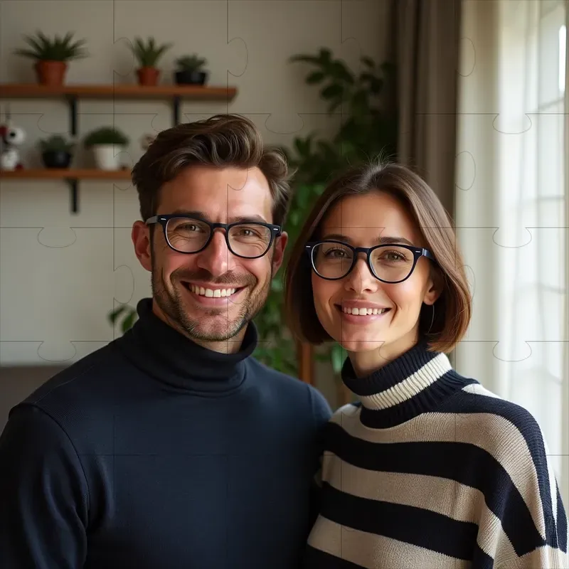 Realistic Indoor Couple Portraits FLUX Prompt | PromptBase