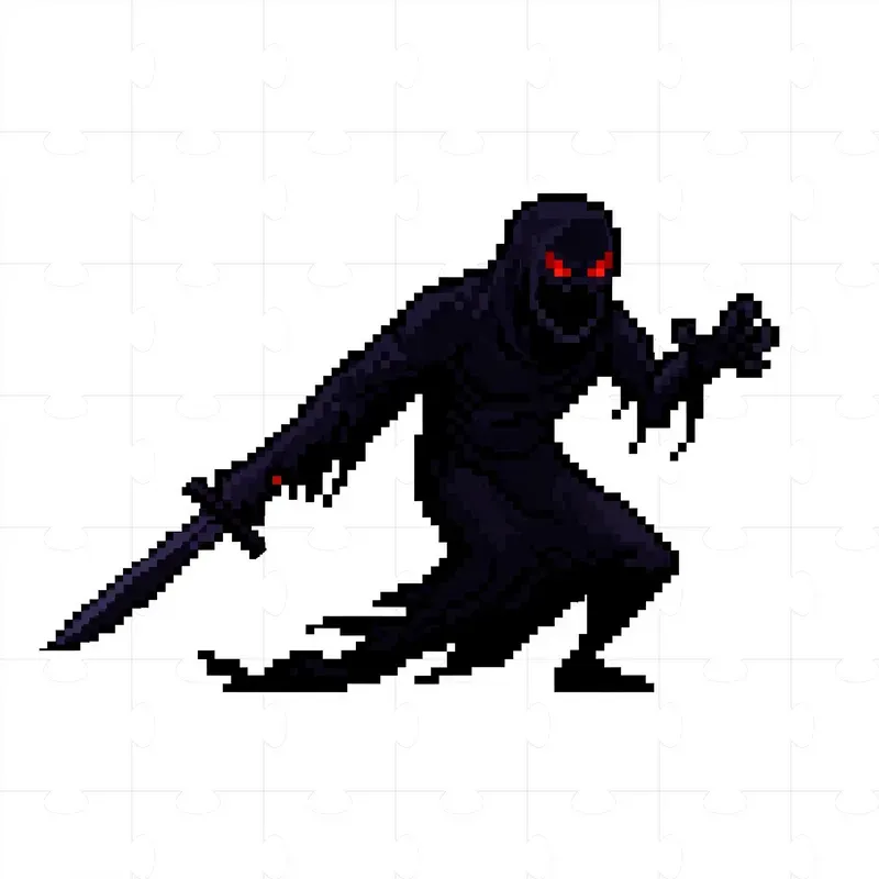 Pixel Art End Level Game Bosses Imagen Prompt | PromptBase