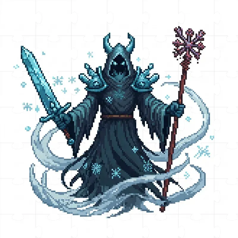 Pixel Art End Level Game Bosses Imagen Prompt | PromptBase