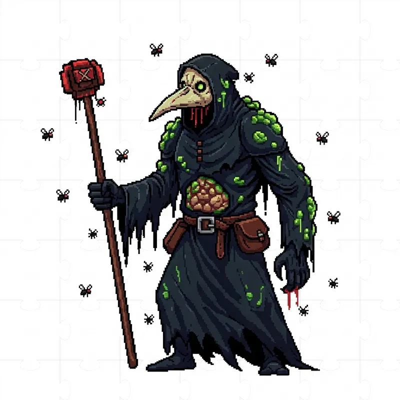 Pixel Art End Level Game Bosses Imagen Prompt | PromptBase