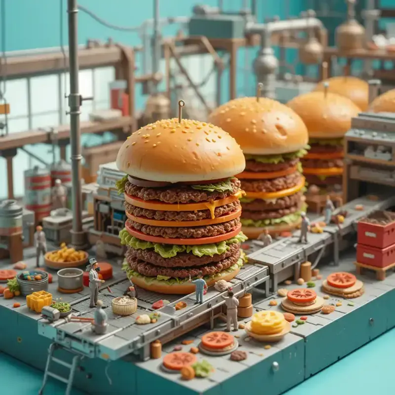 Miniature Industrial Food Diorama Wonders Imagen Prompt | PromptBase