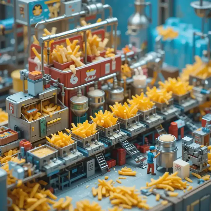 Miniature Industrial Food Diorama Wonders Imagen Prompt | PromptBase
