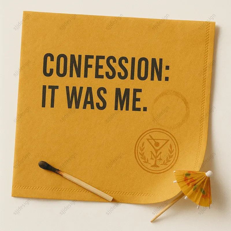 Retro Confession Napkin Notes ChatGPT Image Prompt | PromptBase