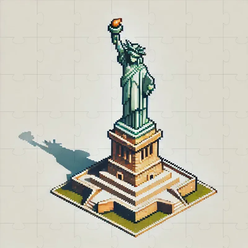 Iconic Landmarks In Pixel Art DALL·E Prompt | PromptBase