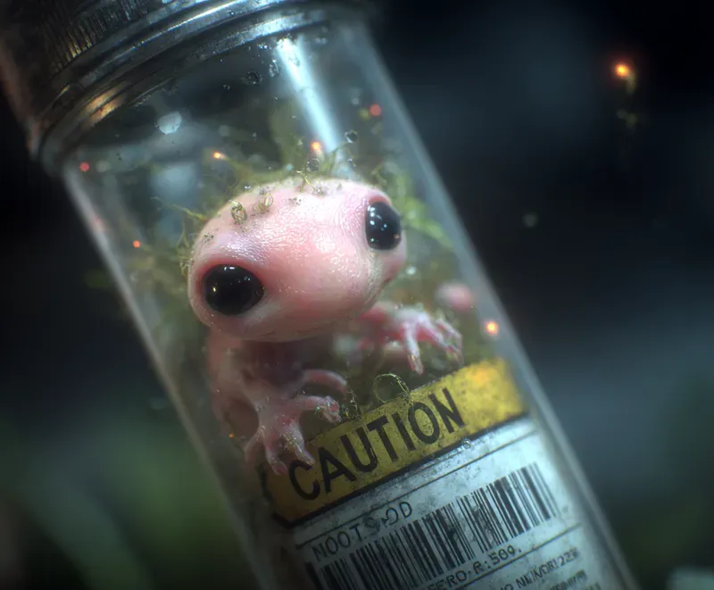 Clipart Horror Creatures In Test Tubes Midjourney Prompt | PromptBase