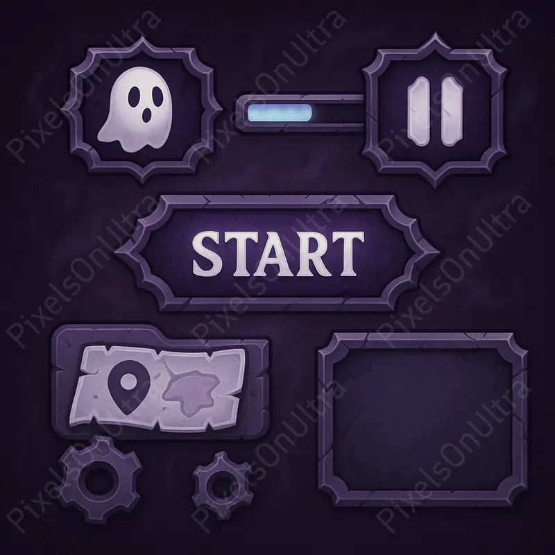 2D Mobile Game Ui Elements ChatGPT Image Prompt | PromptBase