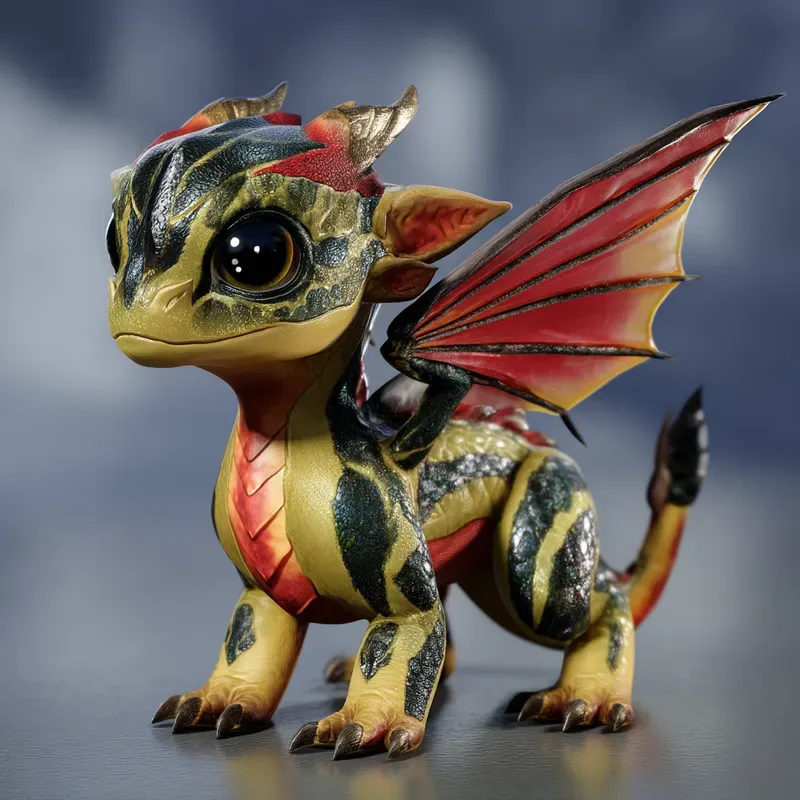 Cute 3D Chibi Fantasy Creature Game Asets Midjourney Prompt | PromptBase