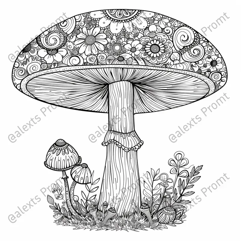 Zentangle Fairytale Coloring Book Pages Midjourney Prompt | PromptBase