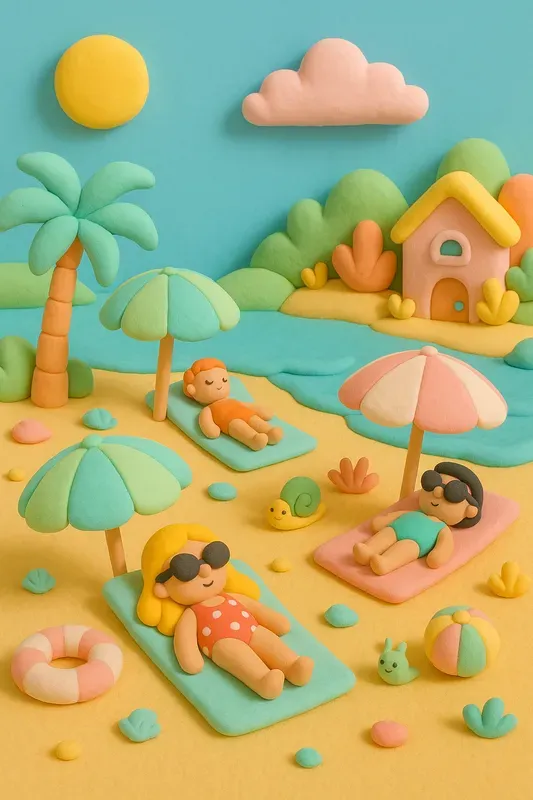Handmade 3D Pastel Clay Worlds ChatGPT Image Prompt | PromptBase