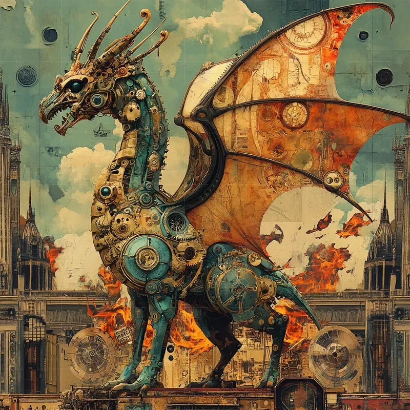 Vintage Surreal Steampunk Art Midjourney Prompt | PromptBase